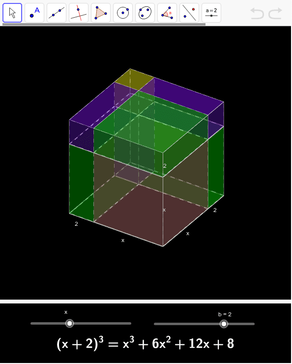 Cube of a Binomial – GeoGebra