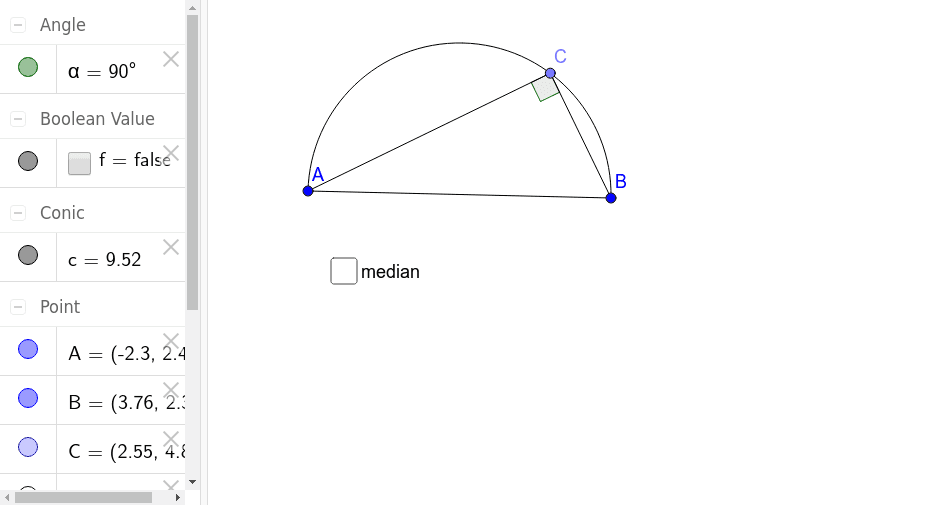 Thales Theorem – GeoGebra