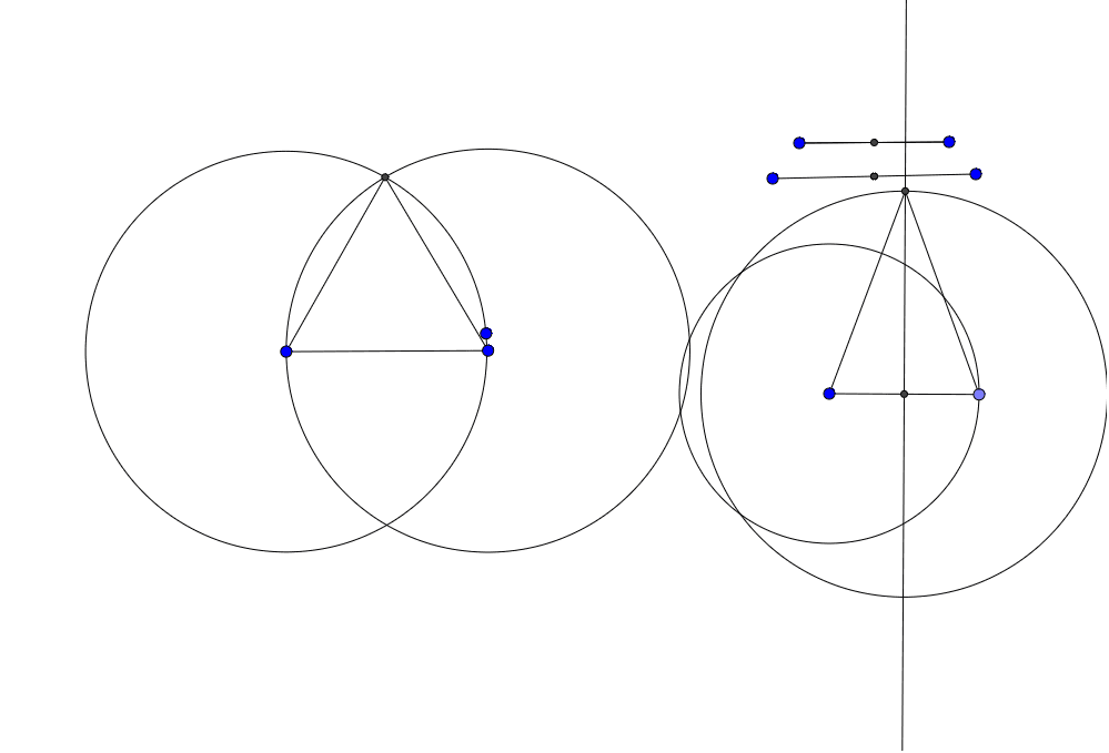 isoceles/equalateral triangle construction – GeoGebra