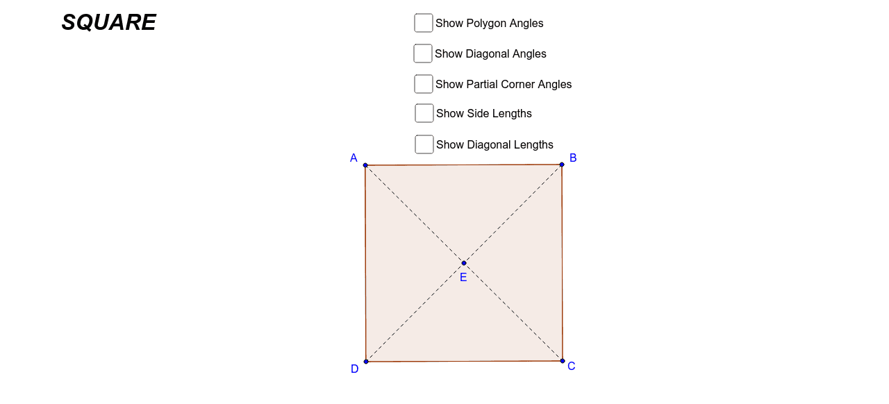 Square - measurements – GeoGebra