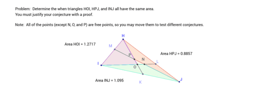 Equal Area Triangles – GeoGebra