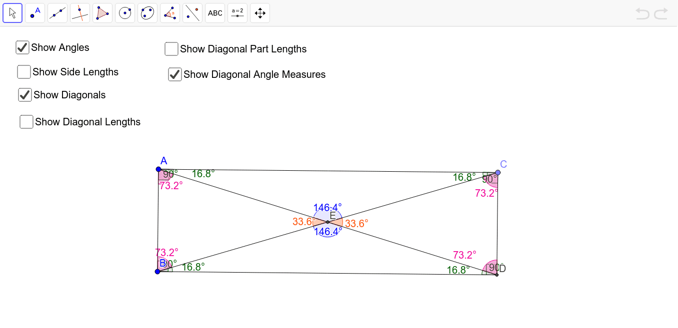 Rectangle Exploration – GeoGebra