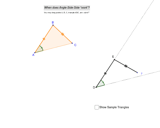 When does Angle Side Side work? – GeoGebra