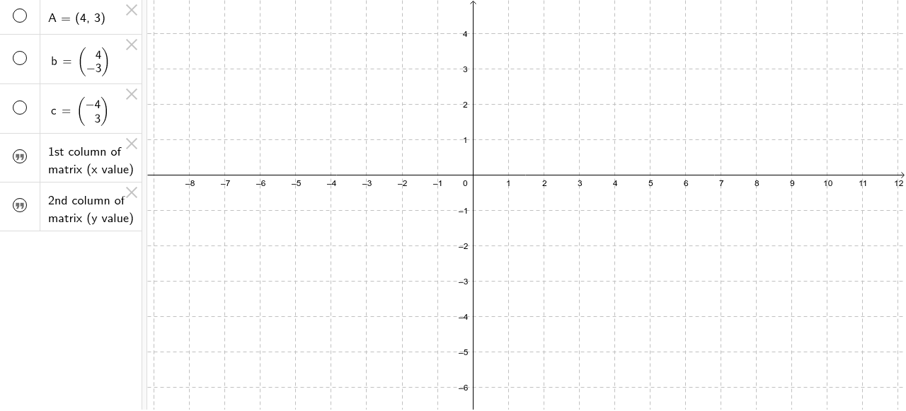 vector transformations using matrices – GeoGebra