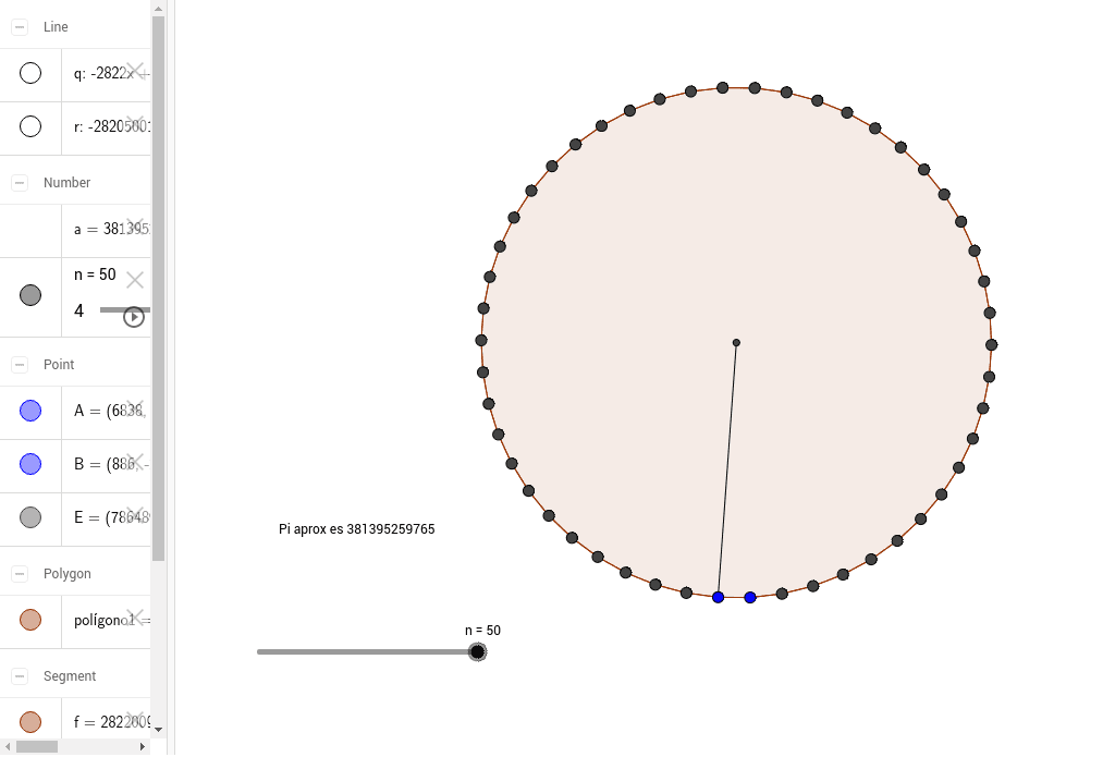 Aproximacion Pi – GeoGebra