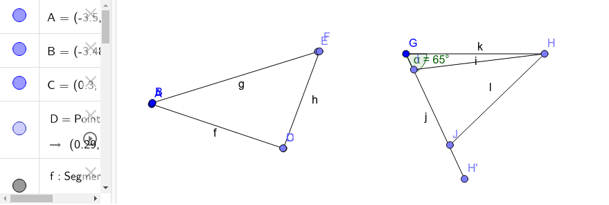 SAS vs. SSA – GeoGebra