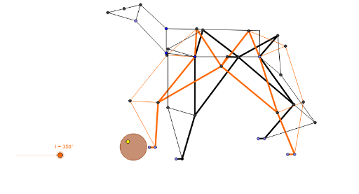 Theo_Jansen_mechanism with a toy – GeoGebra