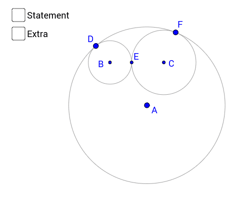 Homothety in Three Tangent Circles – GeoGebra