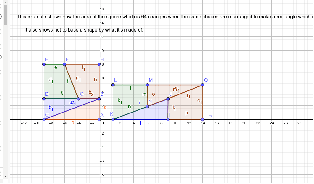 square missing area – GeoGebra