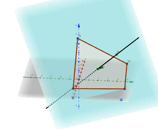 Abi 2019 B1 b) Pyramidenhöhe – GeoGebra