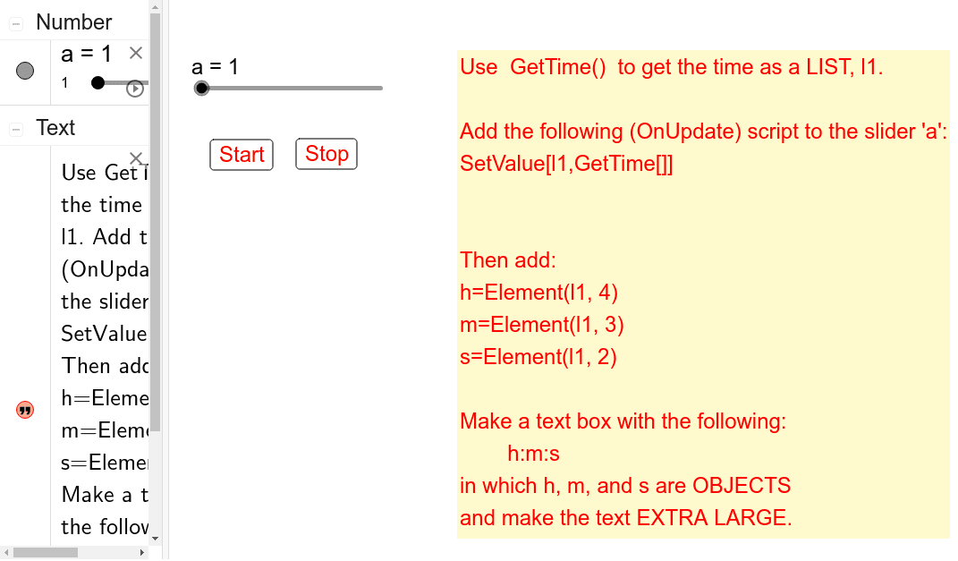 How to make a digital clock – GeoGebra