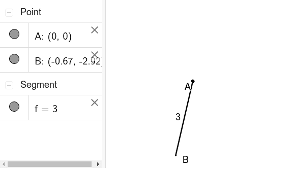 Circle A with radius 3 – GeoGebra