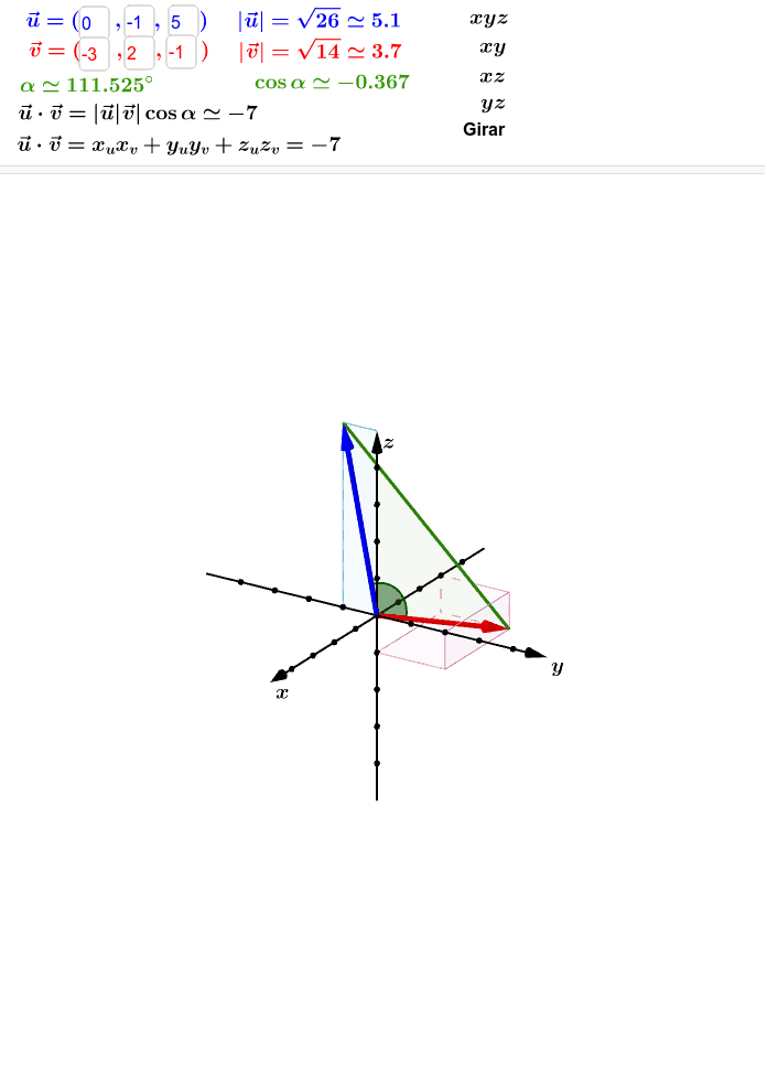 Produto Escalar – GeoGebra