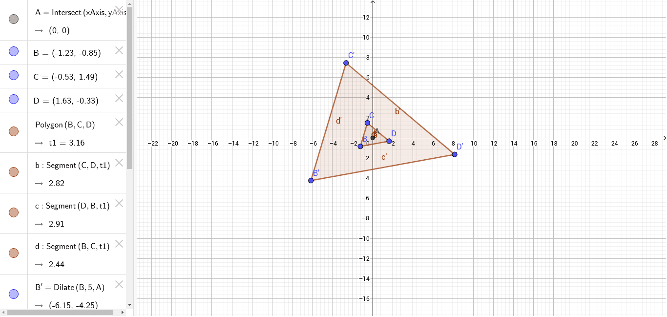 Dilations and Similarity – GeoGebra