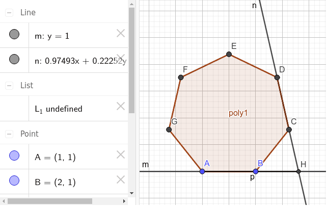 Regular and star-heptagons – GeoGebra