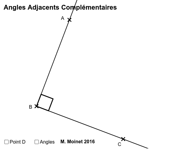 Angles Adjacents Complémentaires – GeoGebra