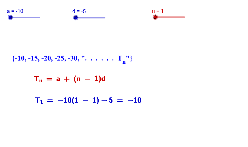 Tn of an AP Formula – GeoGebra