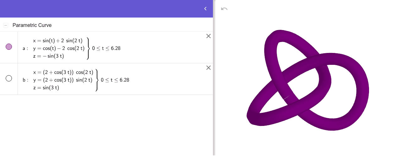 Trefoil Knot – GeoGebra