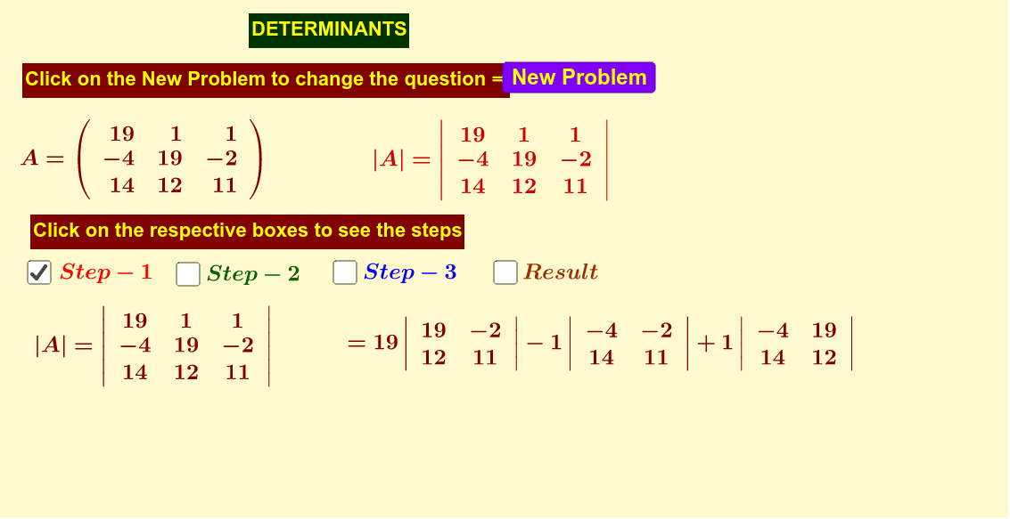 Determinants – GeoGebra