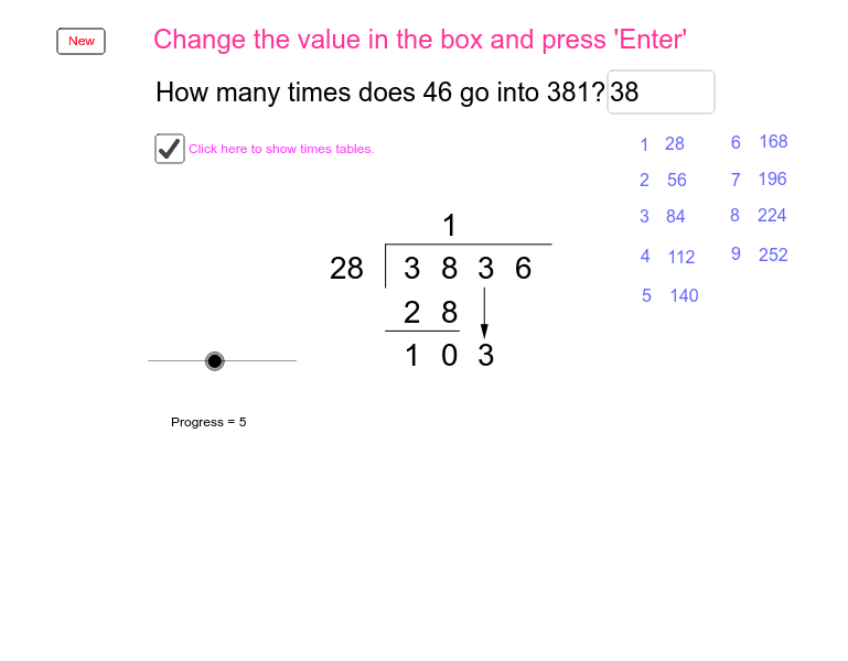 The Long Division Process – GeoGebra