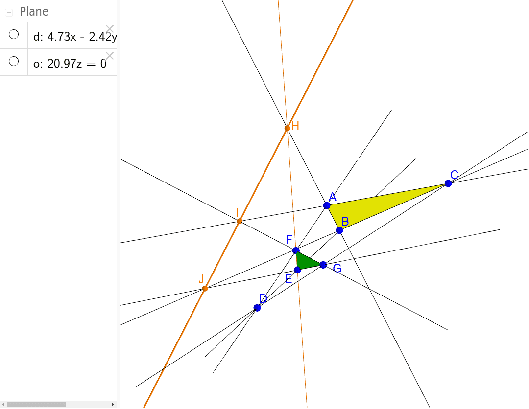 Desargues's theorem in 3D – GeoGebra