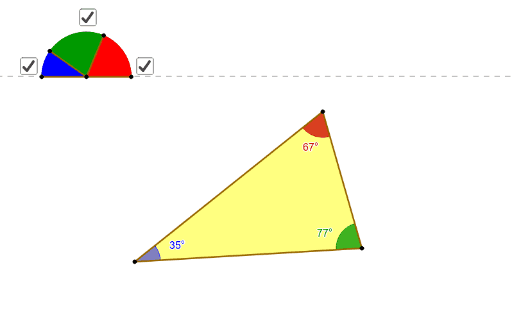 angles in a triangle (matching 2) – GeoGebra