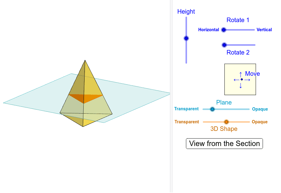 Sections of Triangular Pyramids – GeoGebra