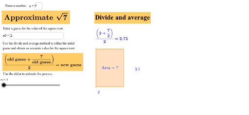 Divide and average – GeoGebra