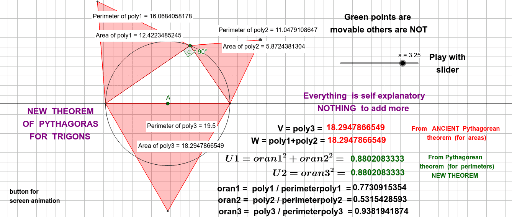 new theorem of pythagoras trigon – GeoGebra