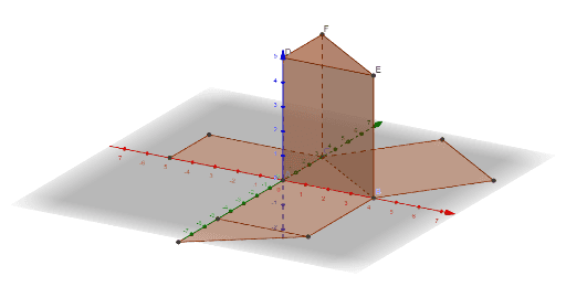 Sviluppo prisma retto base triangolare – GeoGebra