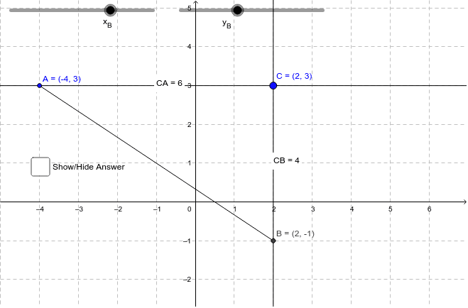 Finding the distance between two points – GeoGebra
