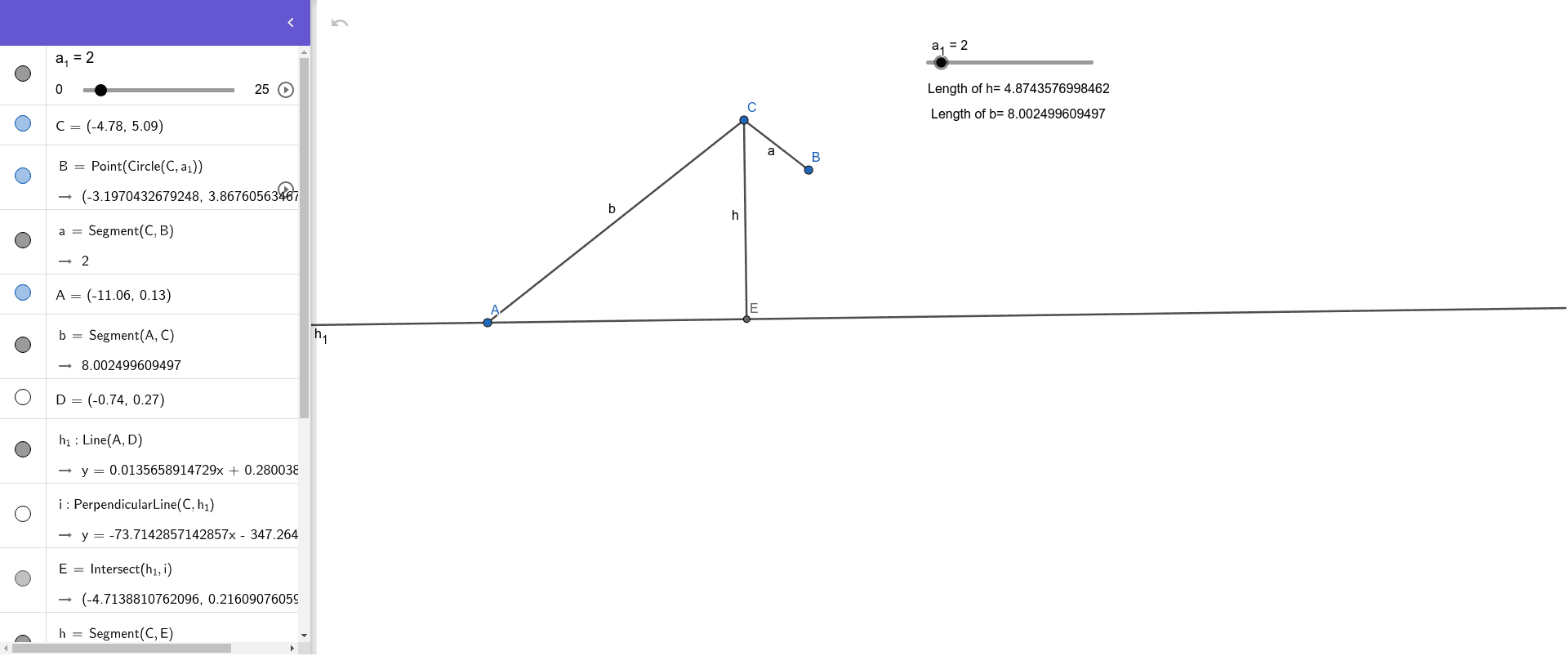 SSA Ambiguous Case – GeoGebra