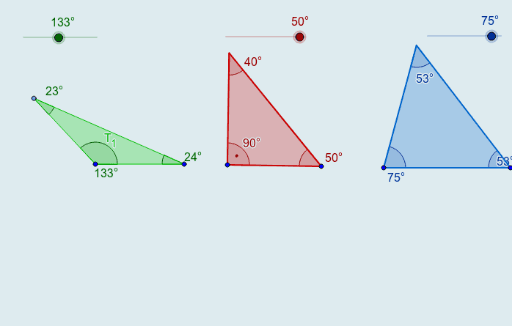 Classificar triangles segons els seus angles. – GeoGebra