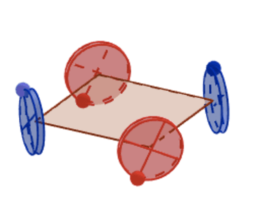 omniwheel robot: first version (face to face wheels rolling together) – GeoGebra