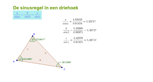 De sinusregel – GeoGebra