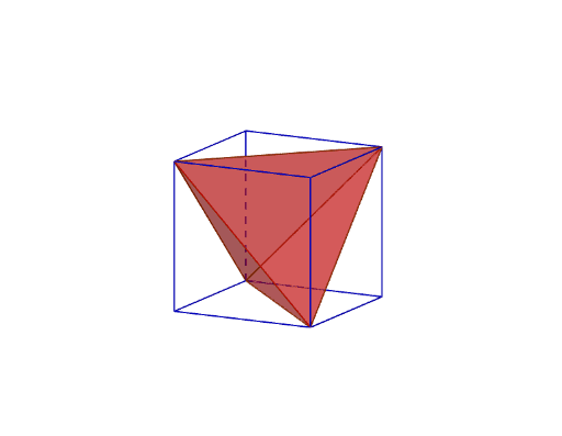 Dissecting a Cube for a Regular Tetrahedron – GeoGebra