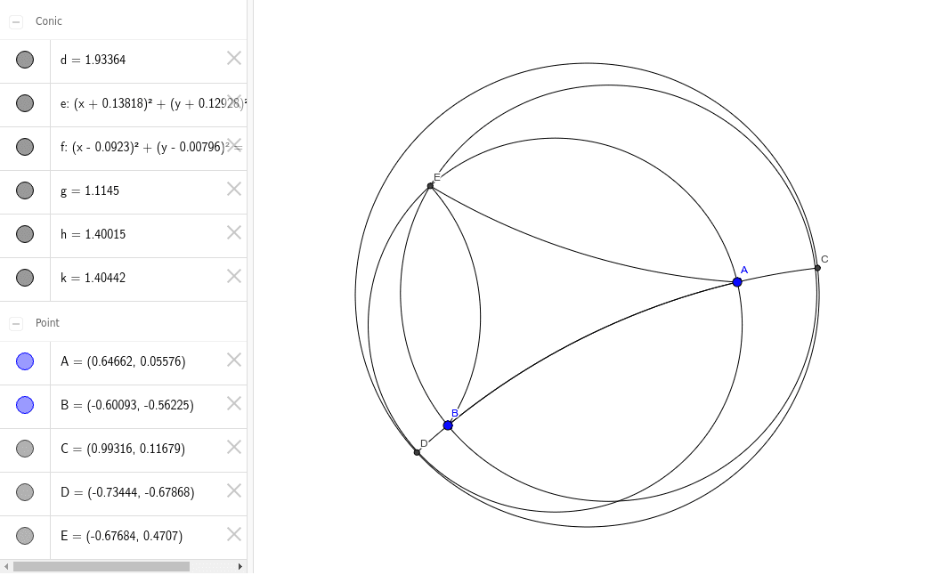 I.1 in Hyperbolic Geometry – GeoGebra