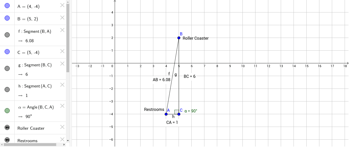 Homework Distance#1 – GeoGebra