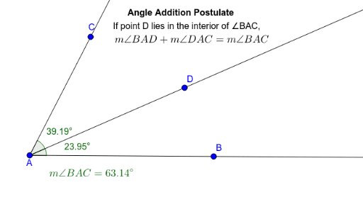Angle Addition Postulate – GeoGebra