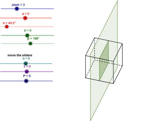 cube cross section – GeoGebra