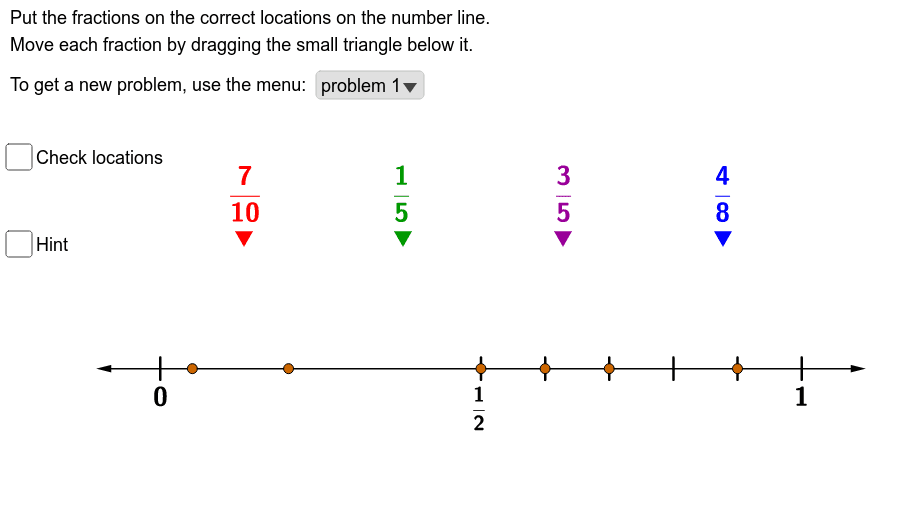 Locating Fractions on a Number Line (2) – GeoGebra