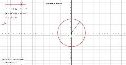 Equation of a Circle – GeoGebra