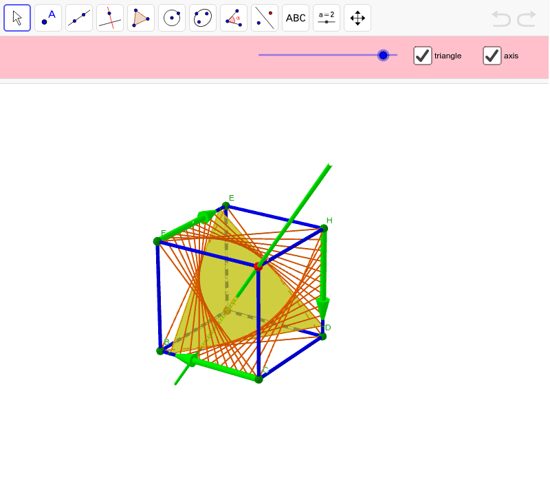 stitching in a cube – GeoGebra