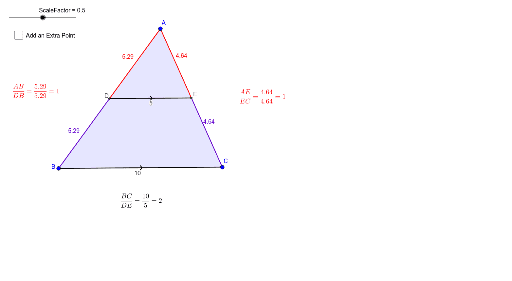 "Side-Splitter" (Triangle Proportionality) – GeoGebra