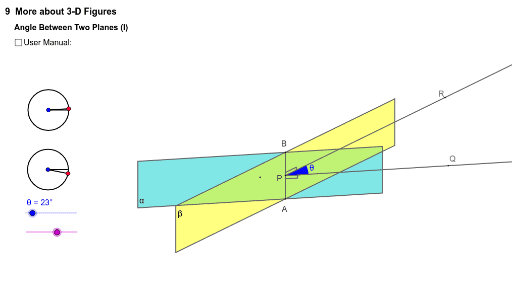 Angles between 2 planes – GeoGebra