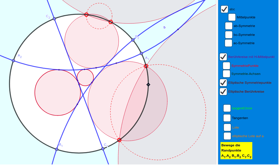 Apollonios' Problem hyperbolisch 2 – GeoGebra
