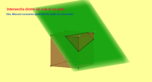 Intersectia unui plan cu un cub – GeoGebra