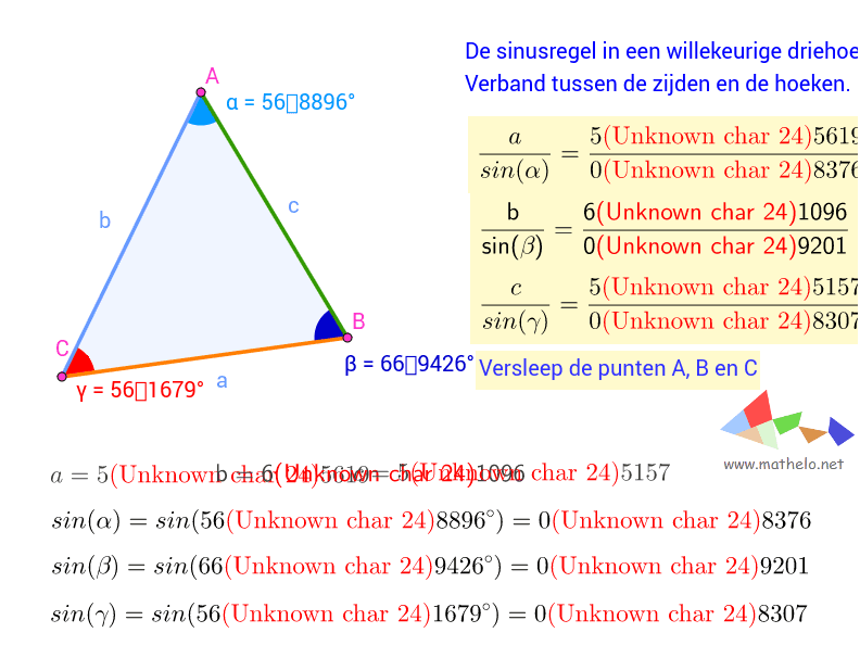 De sinusregel – GeoGebra