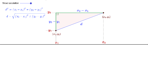 Calculating Distance formula Coordinate geometry – GeoGebra