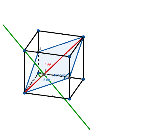 Rhombus in Cube – GeoGebra